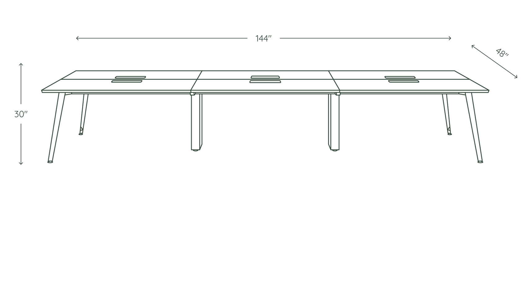Six Person Desk | Branch Office Furniture