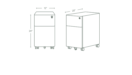 Small Filing Cabinet | Compact Filing Cabinet | Branch
